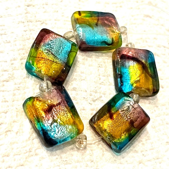 Jewelry | Handmade Dichroic Like Glass Beads | Poshmark